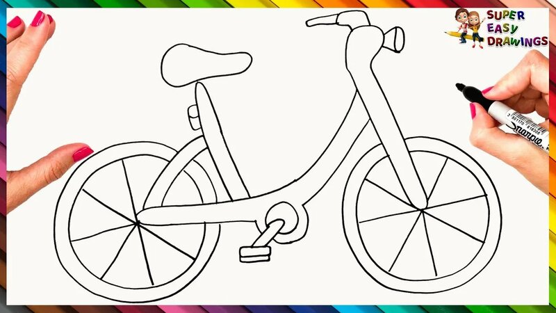 How To Draw A Bike Step By Step Bike Drawing Easy - Смотреть онлайн в поиске Яндекса по Видео