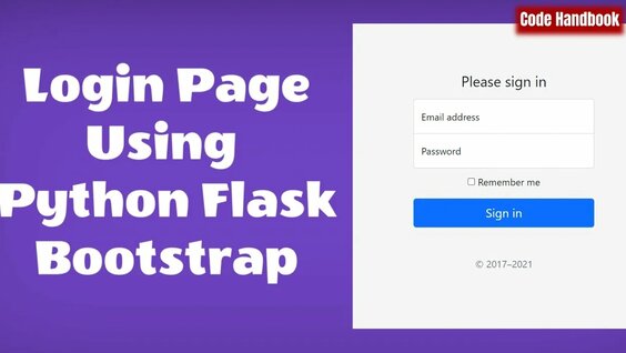 Learn Python : Create Login Page Using Python Flask & Bootstrap ...