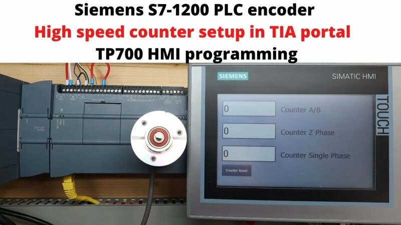 Siemens S7-1200 PLC encoder high speed counter setup in TIA portal and ...