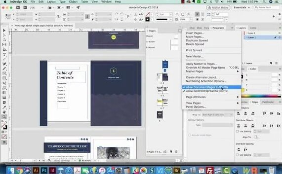 [Adobe InDesign] Change a spreads document to single pages with crops ...