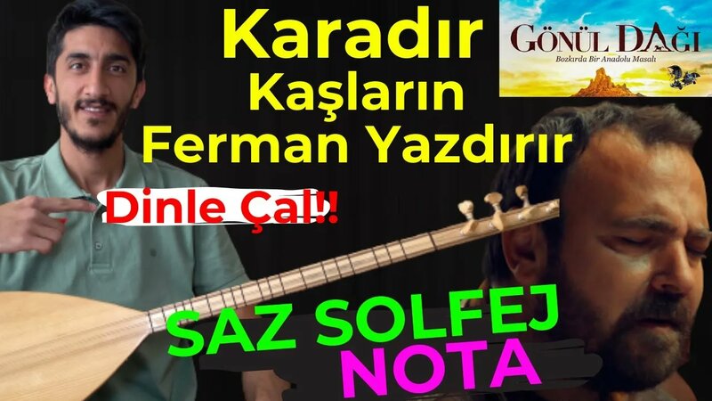 Karadir Kaşlarin Ferman Yazdirir Solfej SAZ NOTA | Kısa Sap Bağlama ...