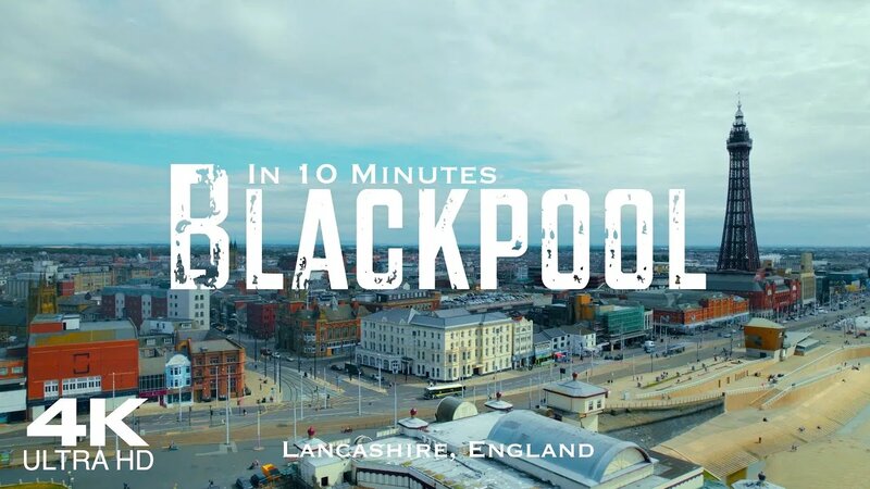 Blackpool 🇬🇧 Drone Aerial 4K | Liverpool Manchester Lancashire England ...