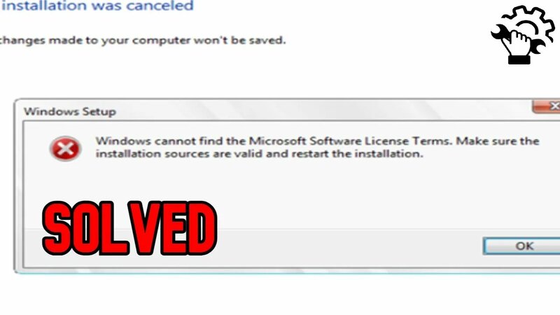 Fixed Windows cannot find the Microsoft Software License Terms ...
