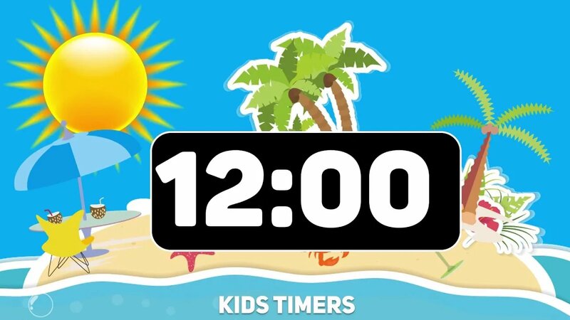 12 Minutes of Summer Fun! Beach Countdown Timer with Music for Kids ...