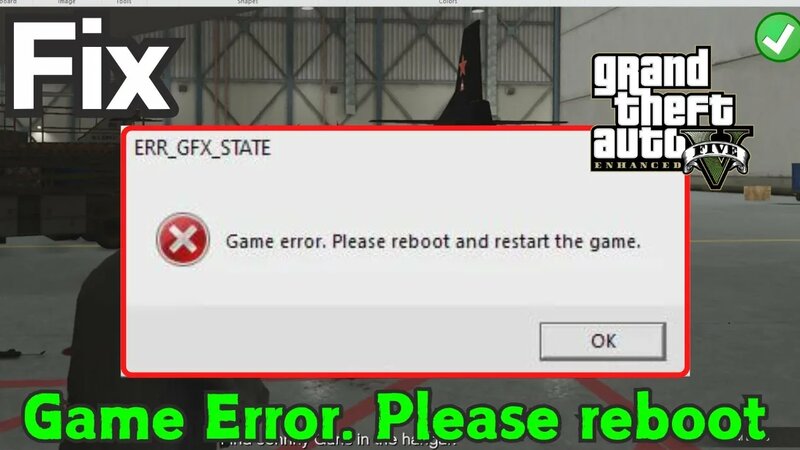 GTA 5 game error please reboot and restart the game Fix - Смотреть ...