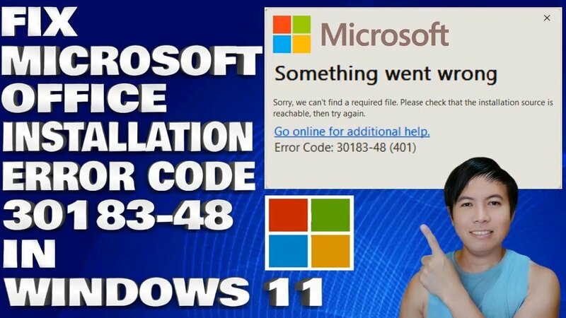 How To Fix Microsoft Office Installation Error Code 30183-48 in Windows ...