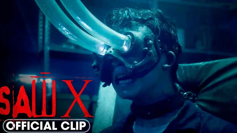 SAW X (2023) Official Clip – 'Eye Vacuum Trap' – Tobin Bell, Isan ...