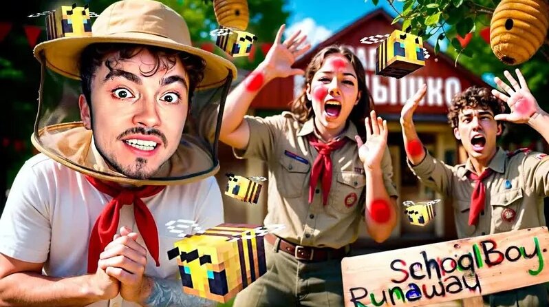 [ EdisonPts ] Натравливаю ЗЛЫХ ПЧЁЛ НА Вожатый Лагеря В Schoolboy Runaway В Майнкрафт! — Видео ...