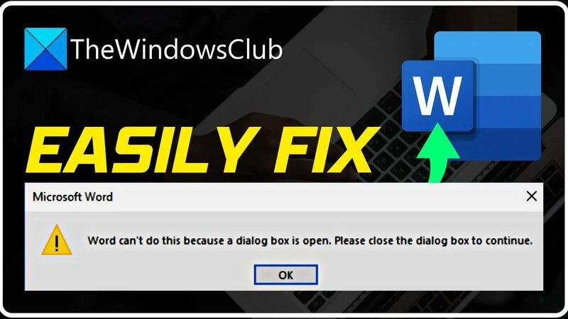 Word can't do this because the dialog box is open - Смотреть онлайн в ...
