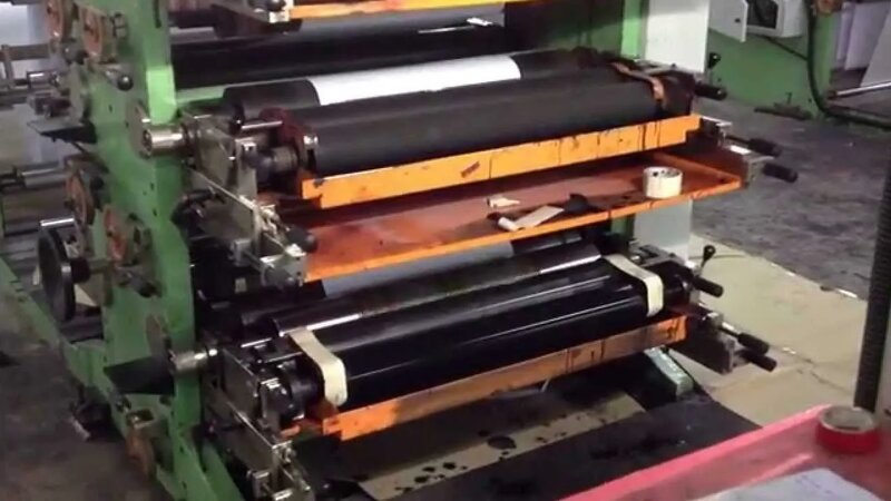 Line-o-matic automatic reel to sheet cutting/flexo printing machine SRS ...