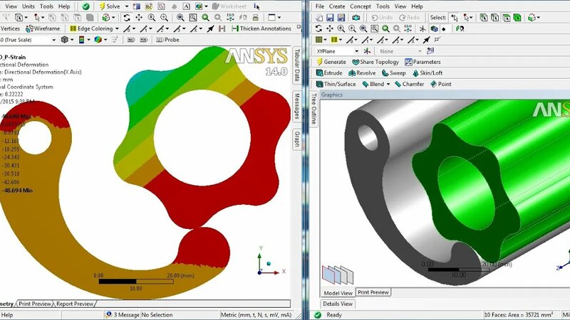 Ansys Workbench | 2D Plane Strain | Contact Non Linear Analysis ...
