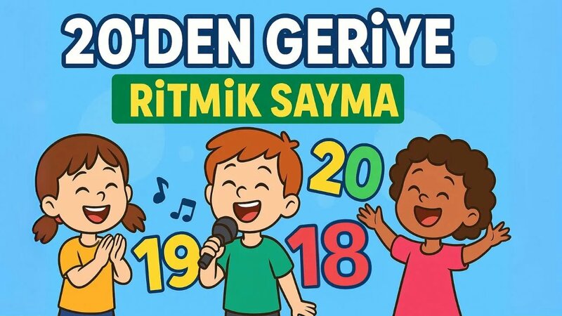 1. Sınıf Matematik | 20’den Geriye Ritmik Sayma Şarkısı | Pop Tarzı ...