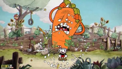 «Cuphead» прохождение уровня Botanic Panic – Root Pack (без ...