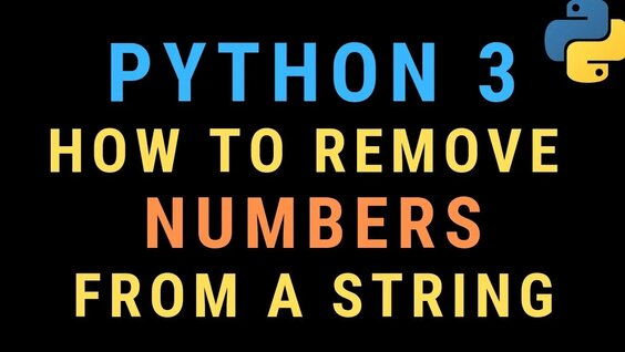 How To Remove Strip Numbers From A String In Python Tutorial Common Python Interview 