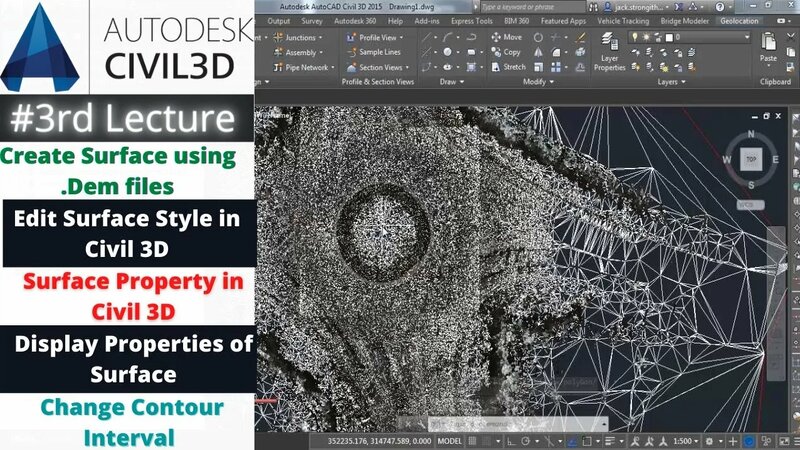 Edit Surface in Civil 3D | Create Surface by using .dem file | Civil 3D ...