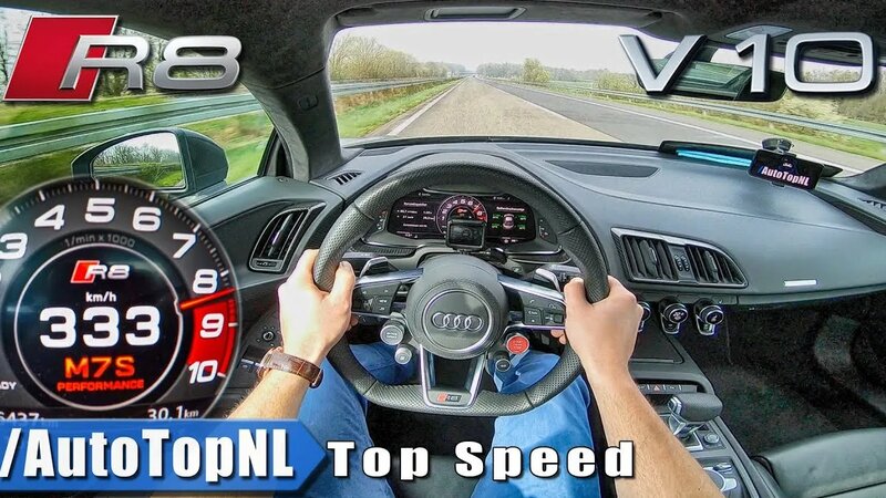 AUDI R8 V10 PLUS | Autobahn POV 333km/H | Acceleration & TOP Speed by ...