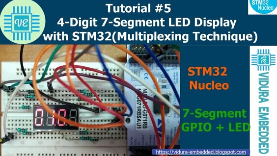 4-Digit 7 Segment Display using Stm32 - Multiplexing Technique - EroFound