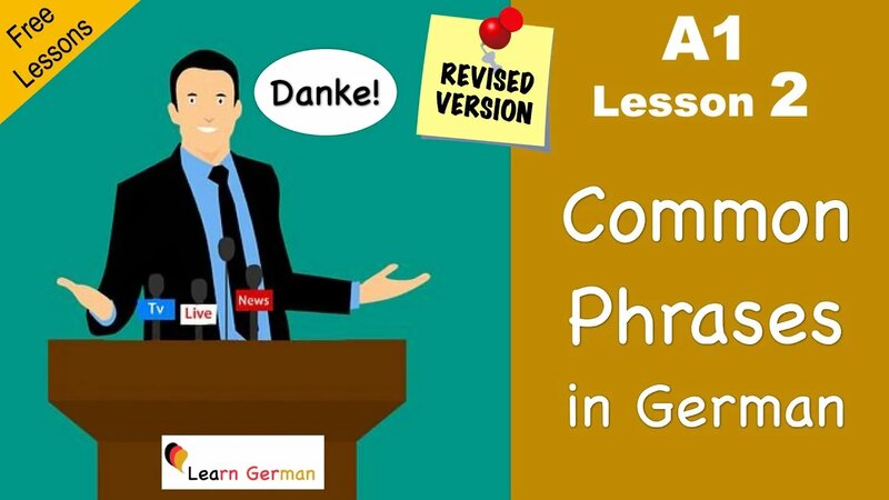A1 - Lesson 2 | Common Phrases | German for beginners | Learn German ...