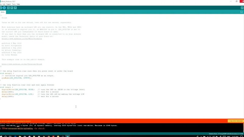 Arduino Nano upload error fixed || error while uploading the sketch to Arduino Nano - Смотреть ...