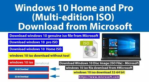 Windows 10 Pro and Windows 10 Home (multi edition ISO) Download from ...