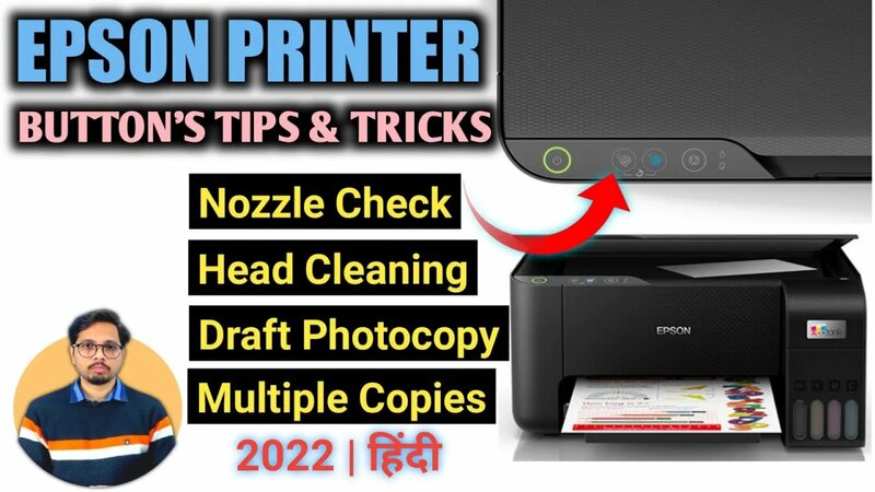 Epson Printers Button's Tips & Tricks | Head Cleaning using Printer ...