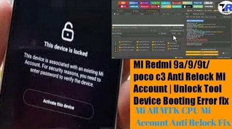 MI Redmi 9a/9/9t/poco c3 Anti Relock Mi Account | Unlock Tool Device ...