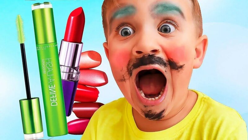 Funny Baby prank, Bad Baby Crying brother got Makeup! Johny Johny Yes ...