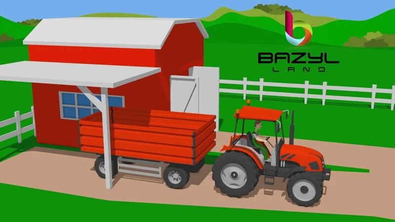 Colorful Agricultural Tractors For Kids - The Adventures of Farmers in ...