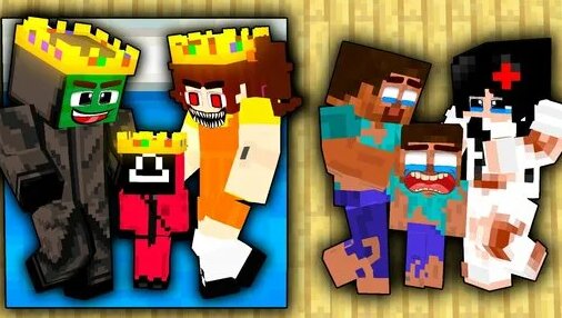 Monster School: Squid GAME Family vs RICH Zombie Family Minecraft ...