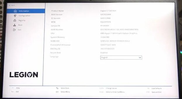 How To Enable & Disable Secure Boot For Lenovo Legion Laptop - Смотреть ...