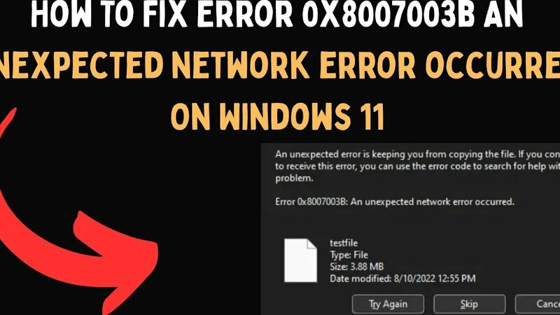 How To Fix Error 0x8007003b An unexpected network error occurred On Windows 11 - Yandex Video ...