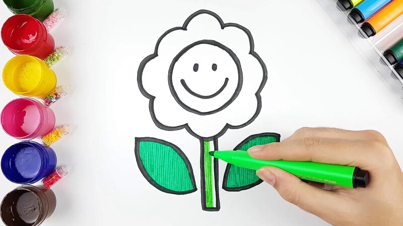 Bolajon Moychechak Gul Rasm chizish va bo'yash o'rganamiz - Смотреть ...