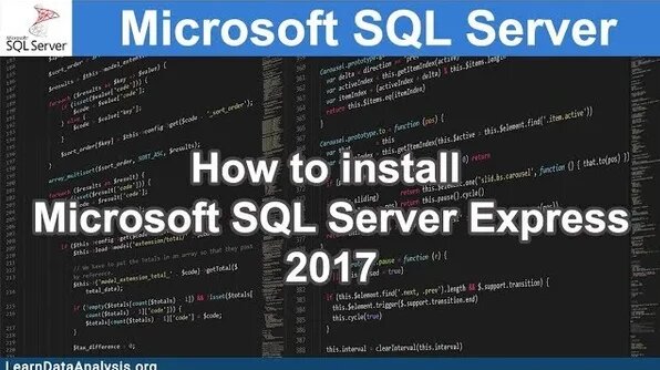 1.1 How to install Microsoft SQL Server Express 2017 SQL Server ...