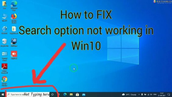 How to fix windows 10 search not working ॥ Fix can't type in search bar ...