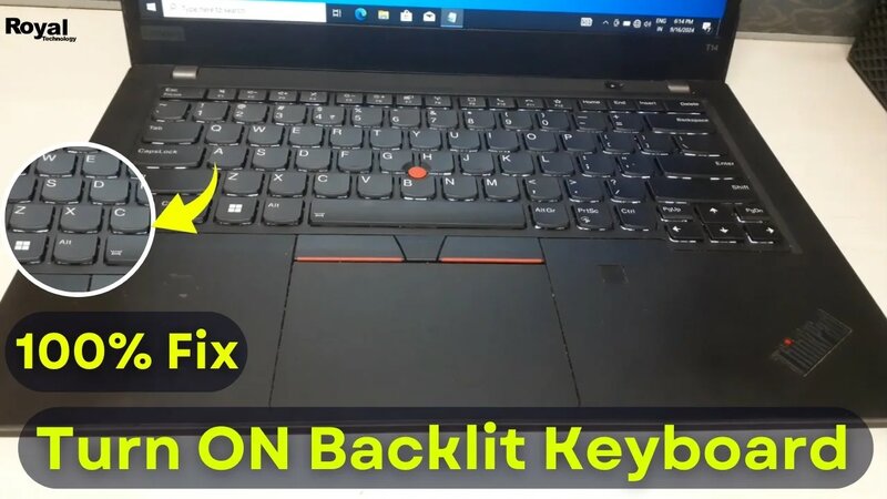 How to Turn On Backlit Keyboard on Lenovo ThinkPad T14 || Turn On ...