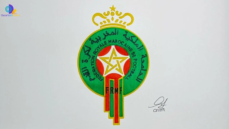Football #72 : Drawing Morocco Football Federation Logo - World Cup 2022