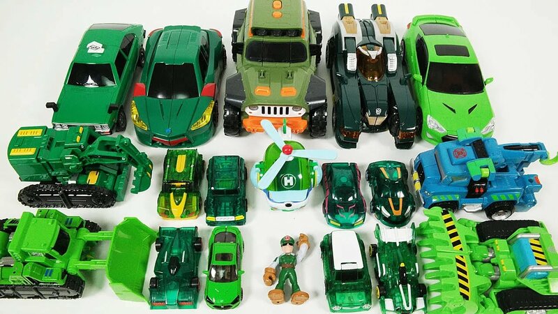 Green Carbot Tobot Rescue bots Turning mecard transformation play 초록색 ...