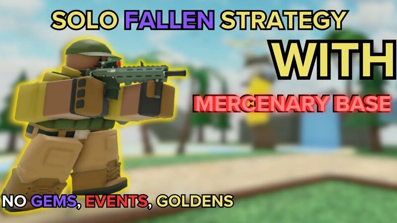 (tds) solo fallen strategy with mercenary base | roblox - Смотреть ...