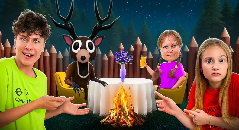 Мама Сделала Крутую БАЗУ в Roblox 99 ночей в реальной жизни !!! 4 серия ...