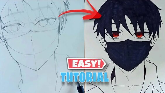 anime boy drawing tutorial step by step: 1 bin video Yandex'te bulundu