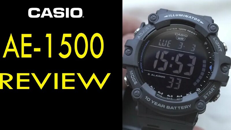 Review* Casio Ae1500 Negative Display Digital Watch First-Look Review ...