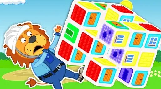 Lion Family Official Channel | Colorful Playhouse Of Toy Blocks ...