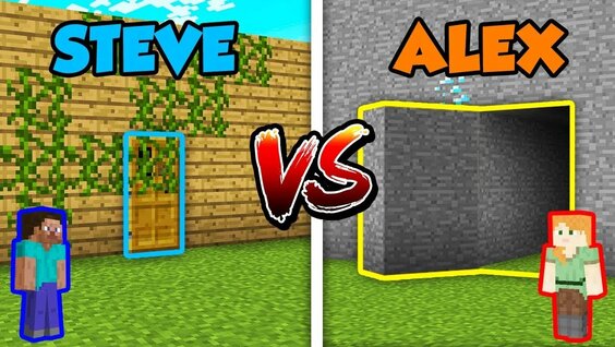 minecraft steve vs alex: 1 bin video Yandex'te bulundu