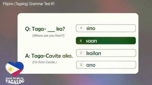 Tagalog Grammar TEST 1 | Filipino Language Quiz | Talk to Me in Tagalog ...