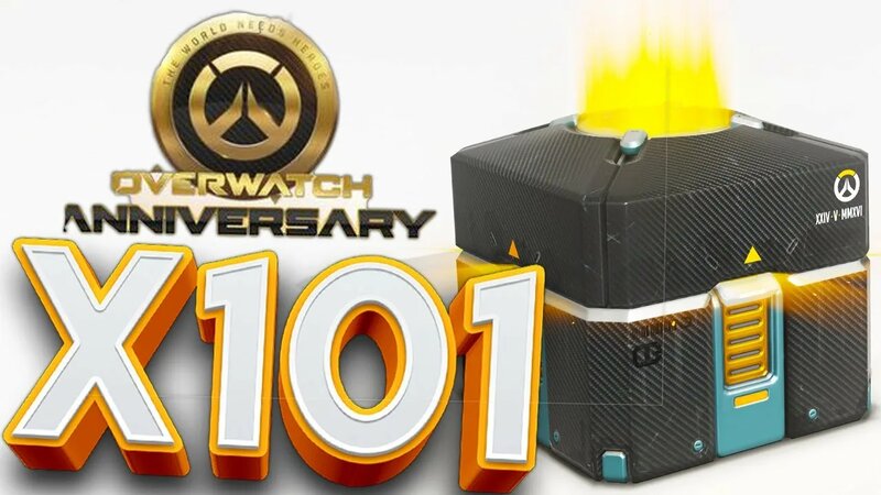 Overwatch anniversary 101X loot box opening!? l overwatch loot box ...
