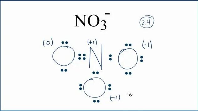 How to Draw the Lewis Dot Structure for NO3 - (Nitrate ion) - Смотреть ...