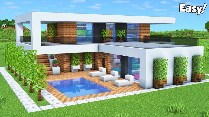 Minecraft: How to Build a Modern House Tutorial (Easy) #64 - Interior ...