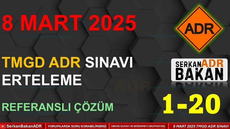 8 Mart 2025 TMGD ADR Erteleme Sınavı 1-20 Sorular / Ekranlar 1dk. - Yandex Video aramada ...