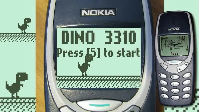 Nokia 3310 Dino Run Game (Google Chrome) — Видео от JAVA Games (j2me ...