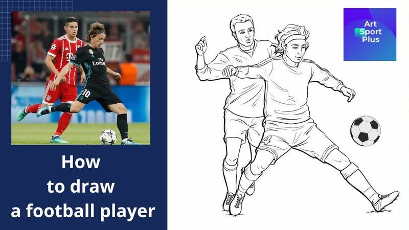 How to draw a football player || Drawing || Step by Step - Смотреть ...